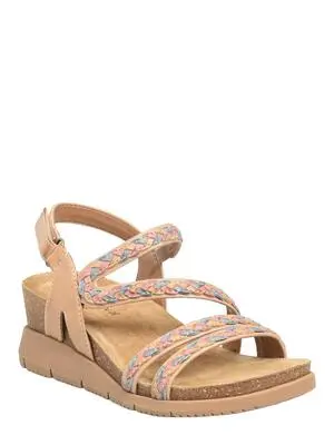 COMFORTIVA Silvia Wedge Sandal - New Caramel Multi