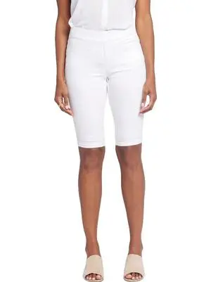 NYDJ Cuff Pull-on Bermuda Shorts - Optic White