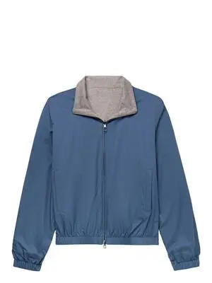 Loro Piana Reversible Windmate® Storm System® Nylon And Cashmere Blouson Jacket - Blue