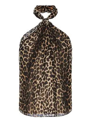 Saint Laurent Marcel Cravate Top - Leopard
