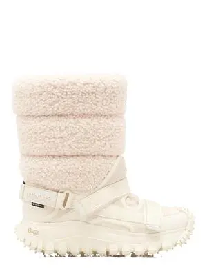 Moncler Trailgrip Eco-shearling Ankle Boots - Ivory