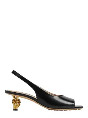 BOTTEGA  VENETA Knot Slingback Sandals - Black