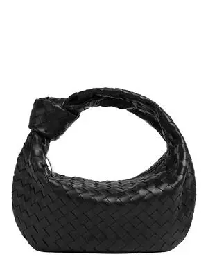 BOTTEGA  VENETA Intrecciato Leather Jodie Shoulder Bag - Black
