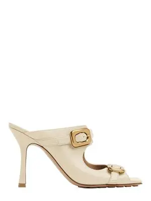 BOTTEGA  VENETA Stretch Buckle Mule Sandal - Sea Salt