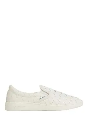 BOTTEGA  VENETA Bottega Veneta Sawyer Intrecciato Slip-on Sneakers - White