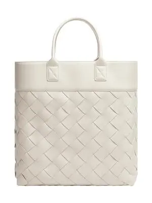 BOTTEGA  VENETA Maxi Intreccio Leather Tote Bag - Mist