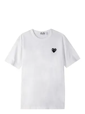 Play Comme Des Garcon Heart Logo Short-sleeve T-shirt - White