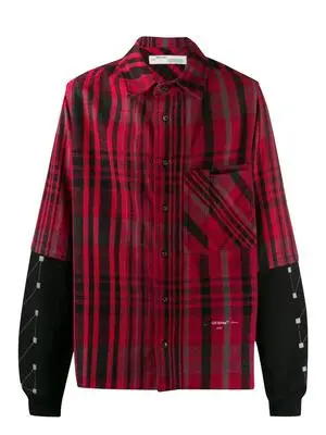 Off-White Checked Shirt - Red