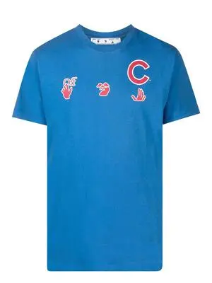 Off-White X Mlb Chicago Cubs Short-sleeve Tee /red - Blue