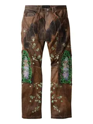 WHO DECIDES WAR BY EV BRAVADO Garden Glass Patched Pant - Brown
