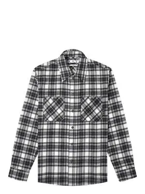 Off-White Check Arrow Flannel Shirt /white - Black