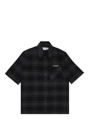 Off-White Outline Arr Flan Over Short-sleeve Shirt 'grey - Black