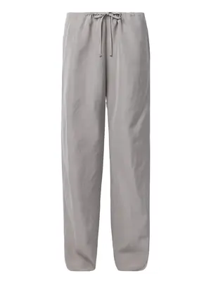 THE ROW Jugi Wide-leg Silk Pants - Gray