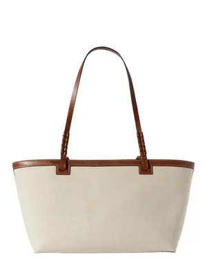 METIER-Métier Cala 32 Leather-Trimmed Linen Tote