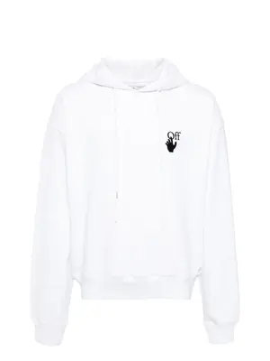Off-White Graphic-print Cotton Hoodie - White