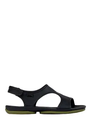 Camper Right Leather Slingback Sandals - Black