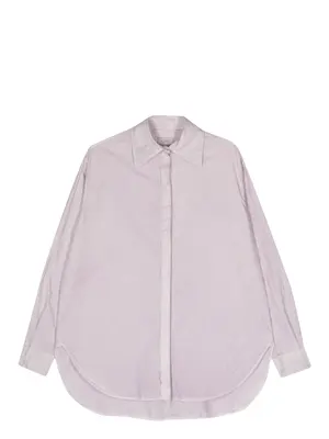 QUIRA Crinkled Cotton Shirt - Purple