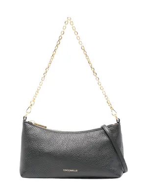 COCCINELLE Aura Leather Cross Body Bag - Black