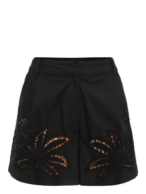 Hemant & Nandita Lani Cotton Mini Shorts - Black