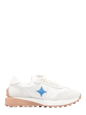 MADISON.MAISON Star Suede-trimmed Sneakers - White