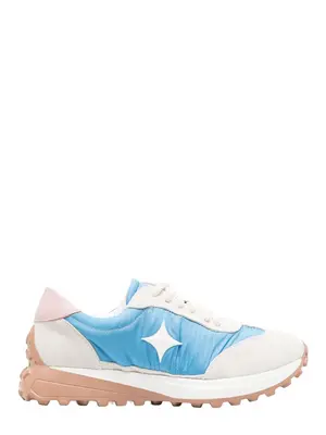 MADISON.MAISON Star Suede-trimmed Sneakers - Blue