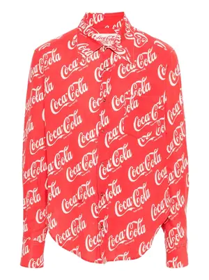 ERL X Coca-cola Printed Shirt - Red