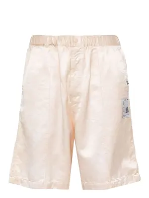 Mihara Yasuhiro Satin Bermuda Shorts - Neutrals