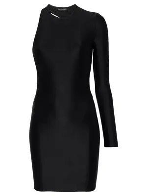 Balenciaga Asymmetric Mini Dress - Black