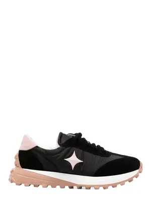 MADISON.MAISON Star Suede-trimmed Sneakers - Black