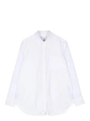 FUMITO GANRYU Pleated-back Cotton-blend Shirt - White