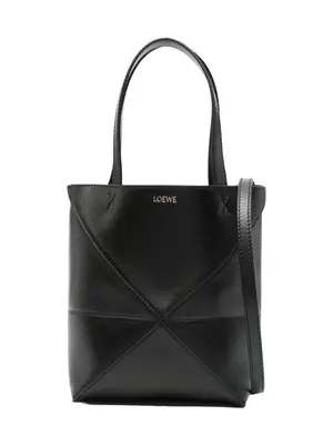 Loewe Mini Puzzle Fold Tote Bag - Black