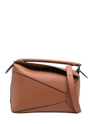 Loewe Small Puzzle Leather Bag - Brown