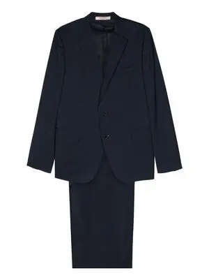 Valentino Garavani Mini-check Single-breasted Suit - Blue