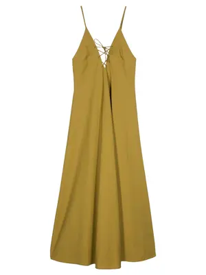 FORTE_FORTE Cotton Poplin Maxi Dress - Green