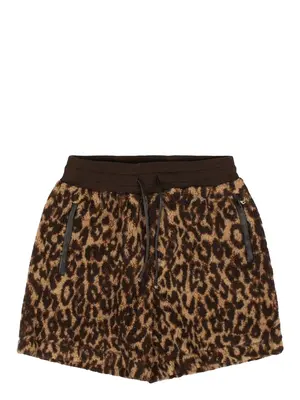 Amiri Leopard-print Fleece Shorts - Brown