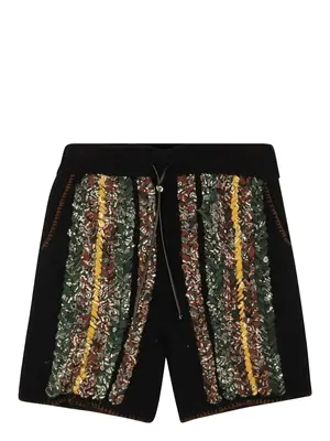 Amiri Bandana-print Braided Shorts - Black
