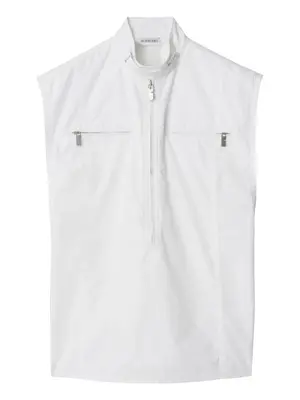 Burberry Half-zip Sleeveless Top - White