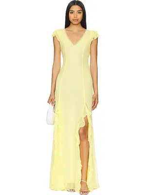Tularosa Taylor Gown - Soft Yellow
