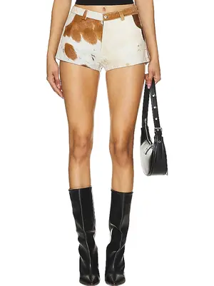UNDERSTATED LEATHER Cowhide Shorts - Mutli