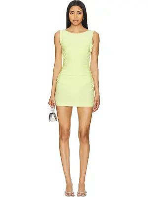 Norma Kamali Pickleball Mini Dress - Butter Yellow
