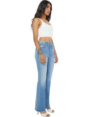 MOTHER Petites Lil Weekender Layover Flare Jeans - Blue