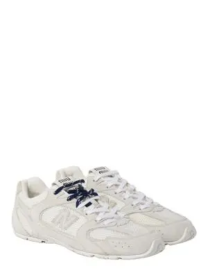 Miu Miu-X New Balance 530 Sl Suede And Mesh Sneakers