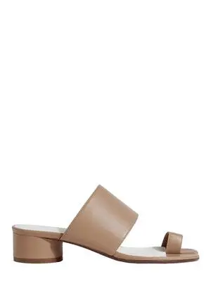 MAISON MARGIELA Tabi Split-Toe Leather Mules Taupe