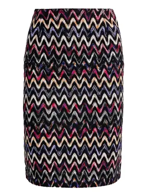 Missoni Crochet-knit Wool-blend Pencil Skirt - Black