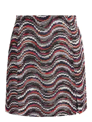Missoni Metallic Crochet-knit Mini Skirt - Black