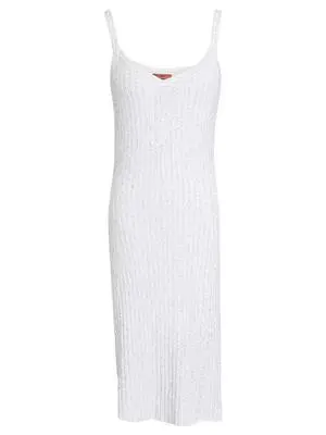 Missoni Sequin-embellished Ribbed-knit Midi Dress - White