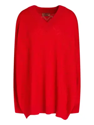 Missoni Crochet-Knit Wool-Blend Sweater Red