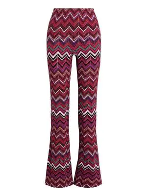 Missoni Crochet-knit Flared Pants - Tomato Red