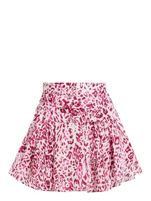 IRO PARIS Gimman Leopard-print Mini Skirt - Fuchsia