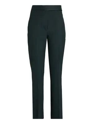 Victoria Beckham Gabardine Straight-leg Pants - Dark Green